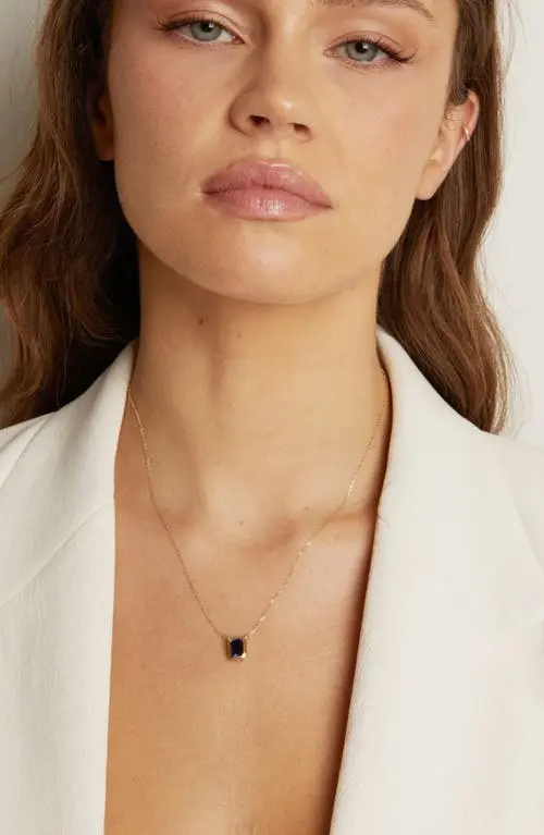 AURATE Lab Grown Blue Sapphire Heirloom Necklace