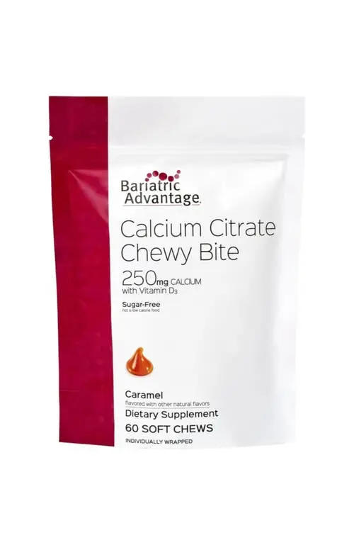 BARIATRIC ADVANTAGE Calcium Citrate Chewy Bites 250 Mg With Vitamin D3 Chewable Supplement 60 Count - None