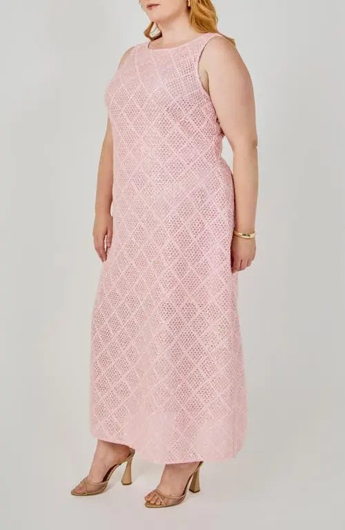 Endless Rose Textured Sleeveless Maxi Dress