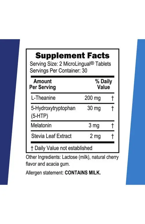 SUPERIOR SOURCE Calming Formula L-theanine Melatonin 5-htp Microlingual Tablets