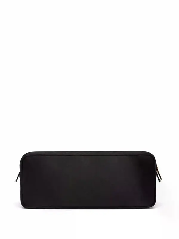 Prada Silk Satin Slippers And Travel Pouch