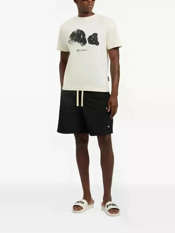 Palm Angels Spray Bear T-shirt - Neutrals