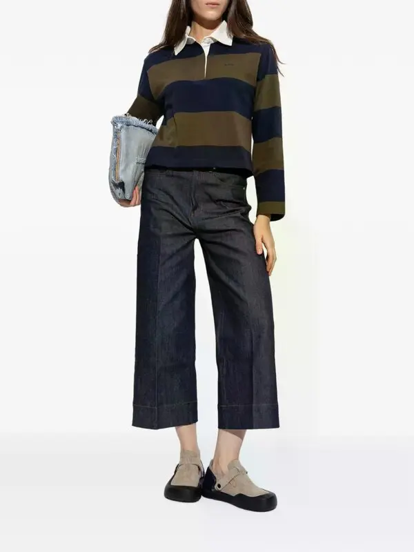 A.p.c. Striped Long-sleeve Polo Shirt