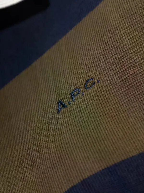 A.p.c. Striped Long-sleeve Polo Shirt
