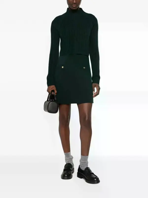 Maje Ribbed-knit Mini Dress And Sweater Set