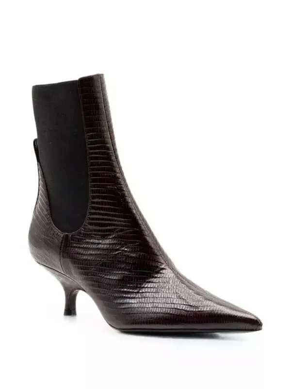 GIABORGHINI Tara Reptile-effect Chelsea Ankle Boots