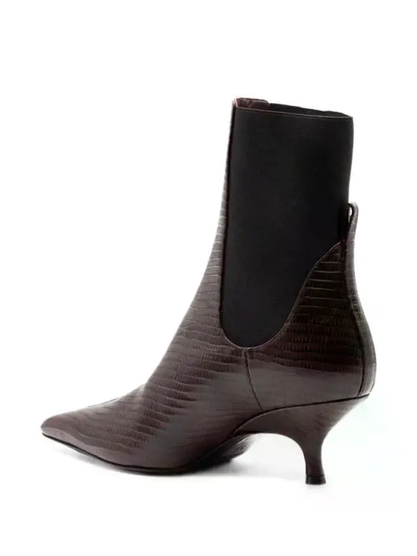 GIABORGHINI Tara Reptile-effect Chelsea Ankle Boots