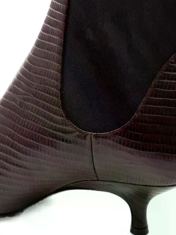 GIABORGHINI Tara Reptile-effect Chelsea Ankle Boots
