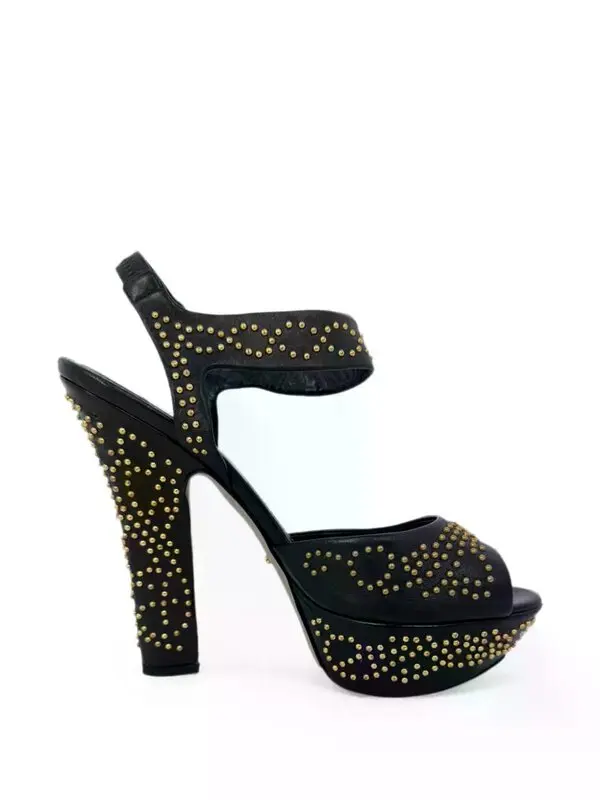 SERGIO ROSSI Studded Platform Sandals - Black