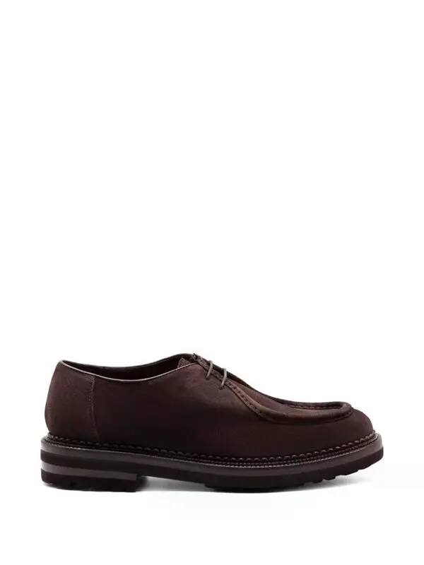GREEN GEORGE Apron-toe Suede Derby Shoes