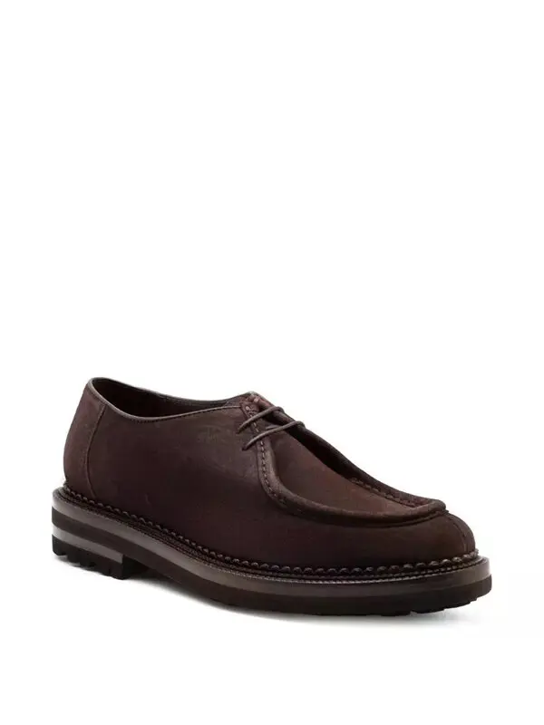 GREEN GEORGE Apron-toe Suede Derby Shoes