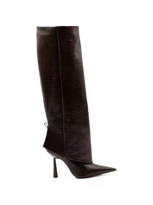 GIABORGHINI Reptile-print Knee-high Boots