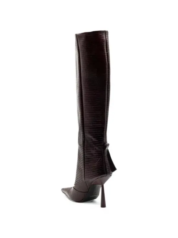 GIABORGHINI Reptile-print Knee-high Boots