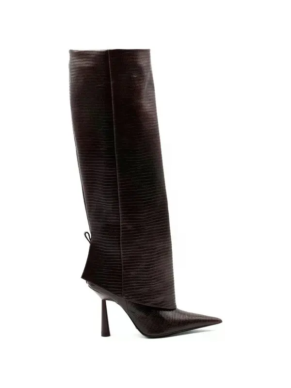 GIABORGHINI Reptile-print Knee-high Boots