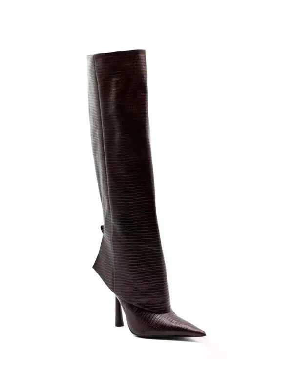 GIABORGHINI Reptile-print Knee-high Boots