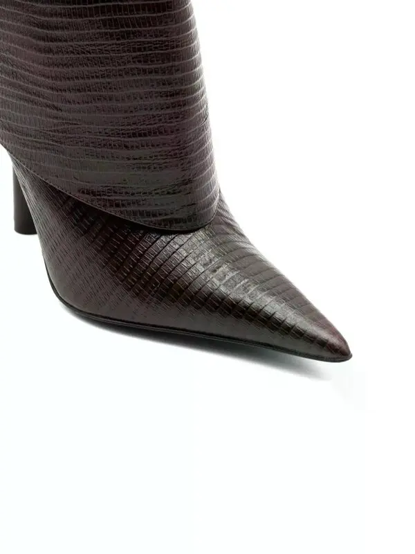 GIABORGHINI Reptile-print Knee-high Boots