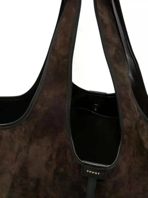 Soeur Suede Leather Shoulder Bag