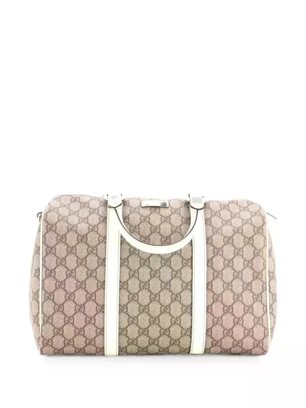 Gucci Joy Boston Bag Gg Coated Canvas Medium Satchel