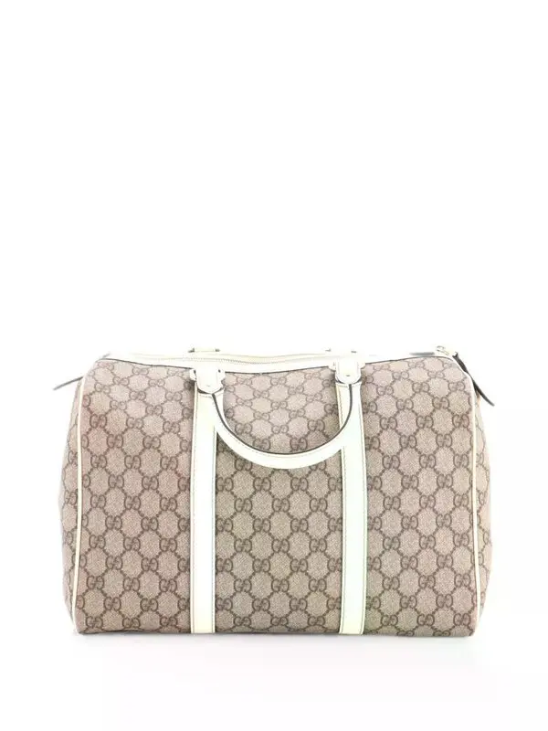 Gucci Joy Boston Bag Gg Coated Canvas Medium Satchel