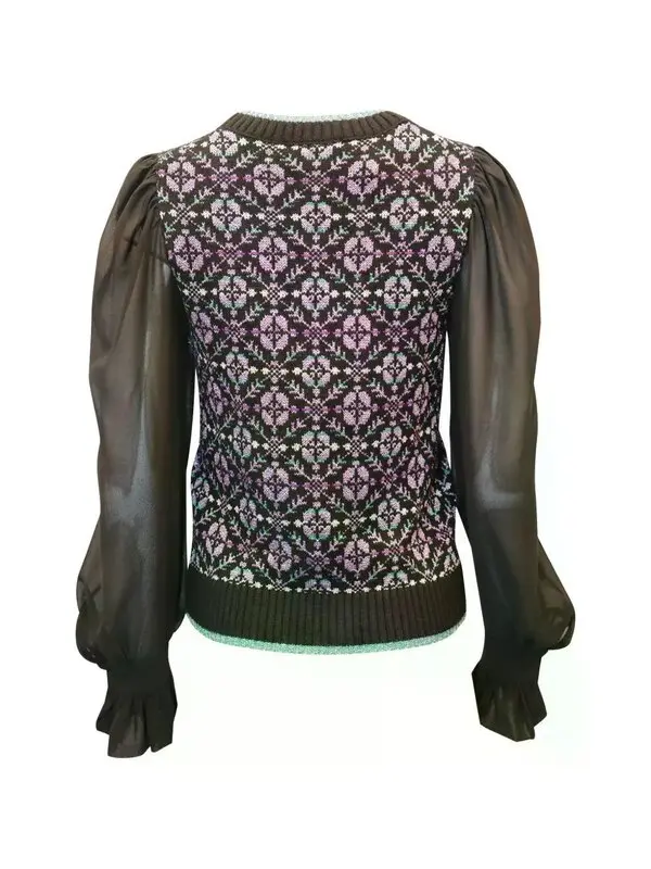Maje Maely Geo-print Sweater