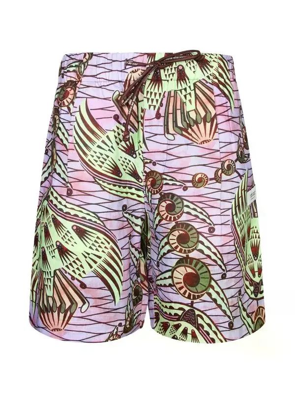 ATELIER VLISCO Graphic-print Drawstring Shorts