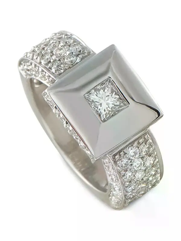 LB EXCLUSIVE 18k White Gold Diamond Ring - Silver