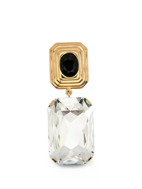 Alessandra Rich Crystal-embellished Drop-design Earrings