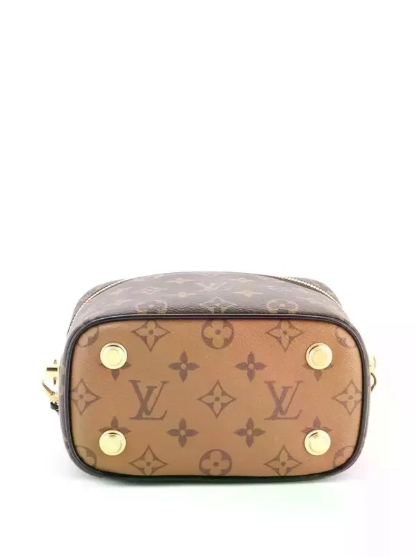 LOUIS VUITTON Vanity Handbag Reverse Monogram Canvas Pm Satchel - Brown