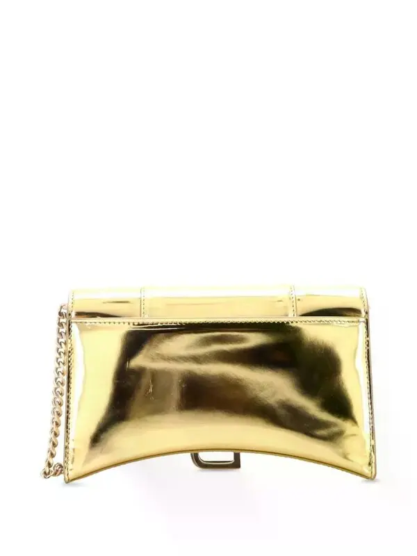 Balenciaga Hourglass Chain Wallet Leather Crossbody Bag