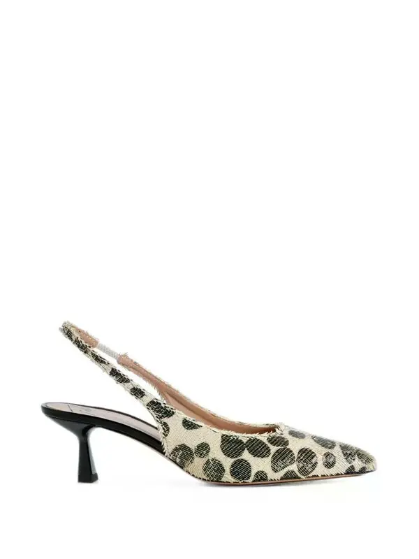 Roberto Festa Dalila Polka-dot Laser-cut Heeled Pumps - Black