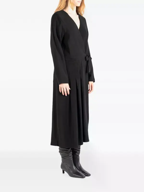 SOCIETE ANONYME Pleated Wrap-style Midi Dress