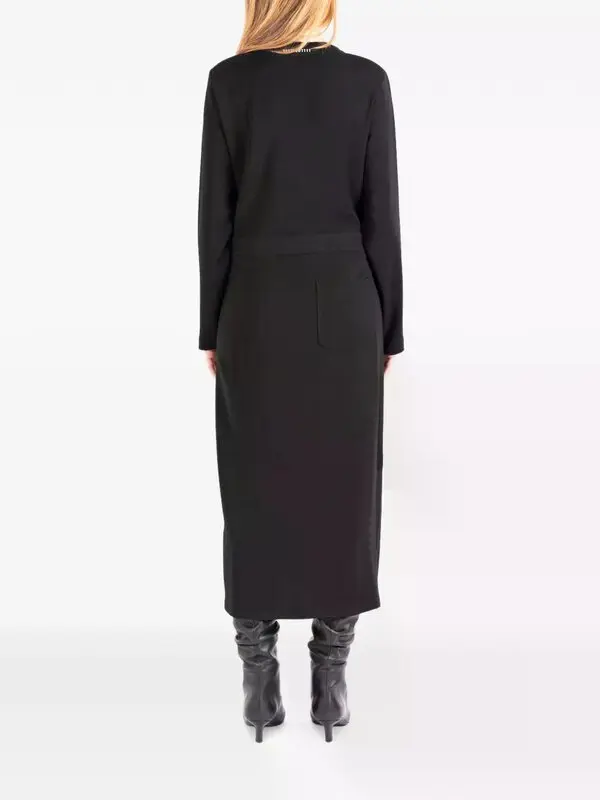 SOCIETE ANONYME Pleated Wrap-style Midi Dress