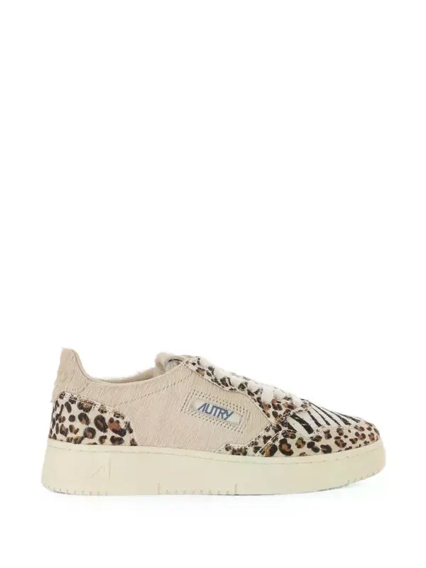 AUTRY Medalist Low Leopard-print Lace-up Sneakers