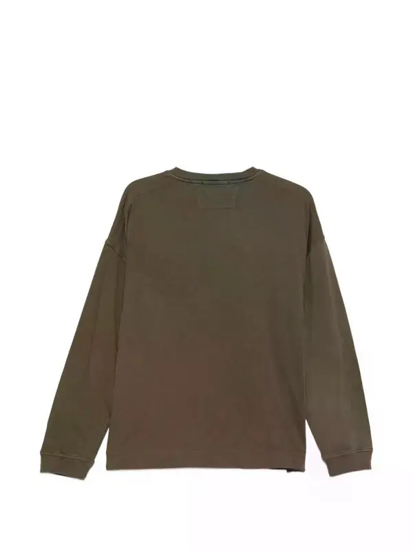 C.P. COMPANY 20/1 Jersey Boxy Long Sleeve Logo T-shirt - Green