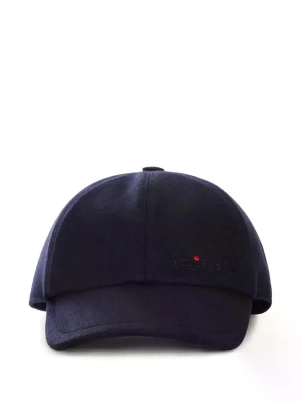 Kiton Logo-embroidered Cashmere Baseball Cap - Blue