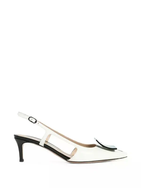 Roberto Festa Kimera Patent-leather Slingback Heeled Pumps - White
