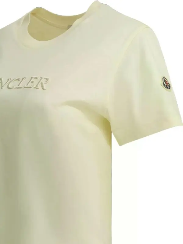 Moncler Embroidered Tonal Logo Cotton T-shirt