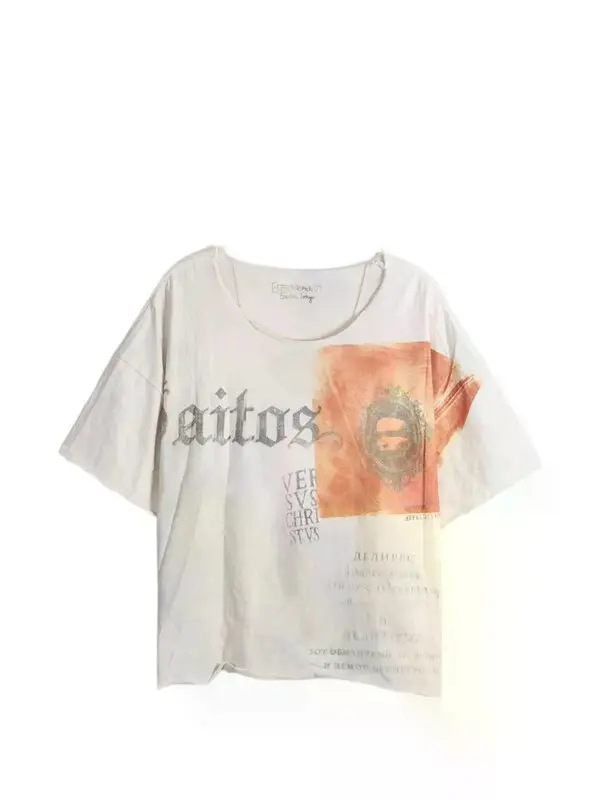 SAITOS 783 Anchor Graphic-print Distressed T-shirt