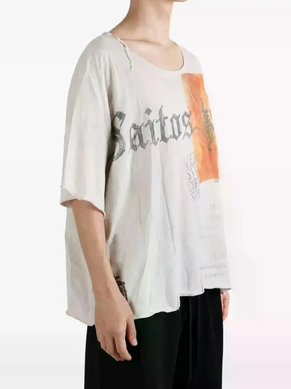 SAITOS 783 Anchor Graphic-print Distressed T-shirt