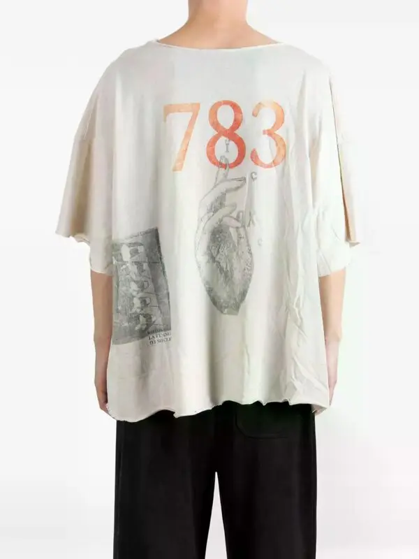 SAITOS 783 Anchor Graphic-print Distressed T-shirt