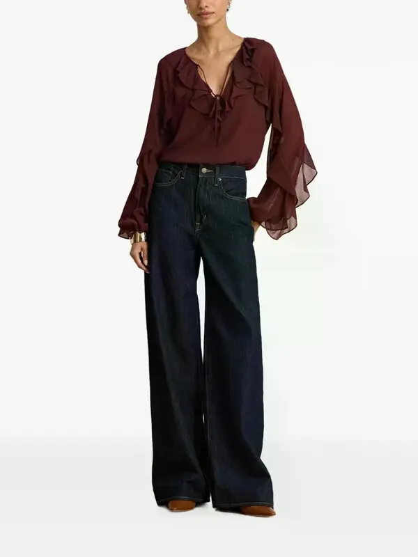 Ralph Lauren Ruffled Long-sleeve Blouse