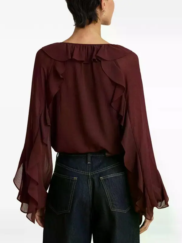 Ralph Lauren Ruffled Long-sleeve Blouse