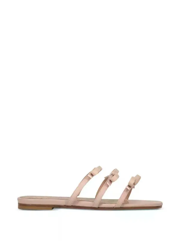 Red Valentino Triple-strap Bow Detail Flat Sandals