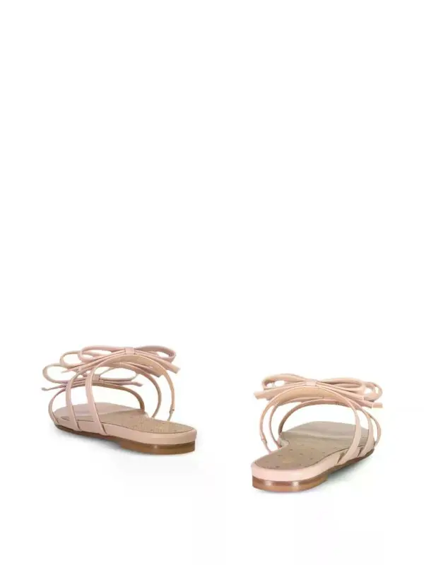 Red Valentino Triple-strap Bow Detail Flat Sandals