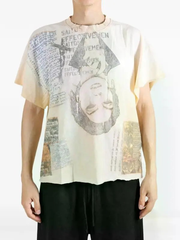 SAITOS Graphic-print Distressed T-shirt