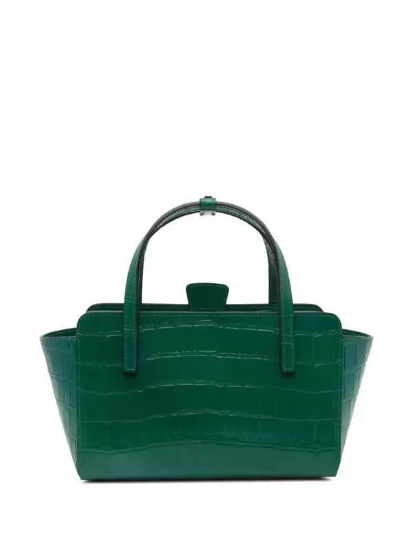HIDESINS Small Flap Crocodile-effect Patent Leather Tote Bag