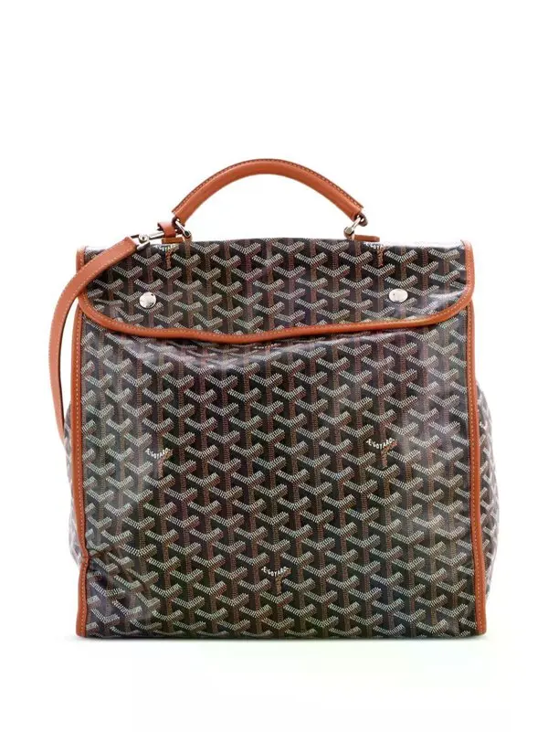 Goyard Saint Leger Briefcase Coated Canvas Backpack - Brown