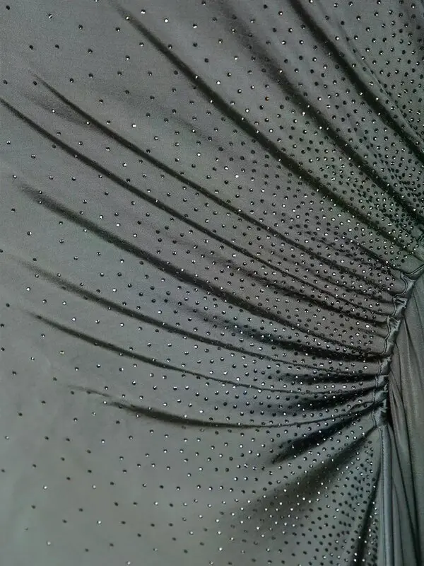 Giorgio Armani Crystal-embellished Ruched Maxi Dress