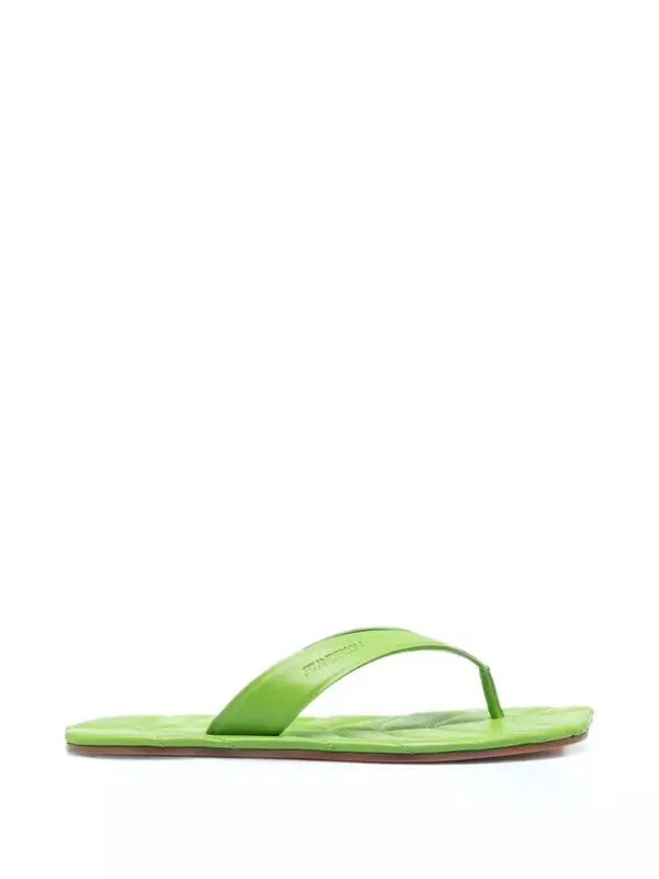 JW Anderson Leaf Quilted Leather Flat Sandals