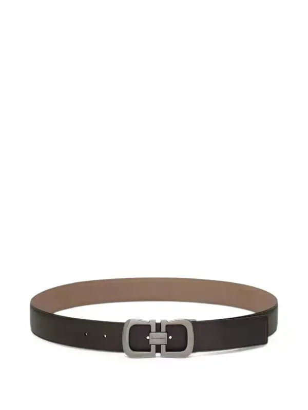 FERRAGAMO Gancini Buckle Leather Belt